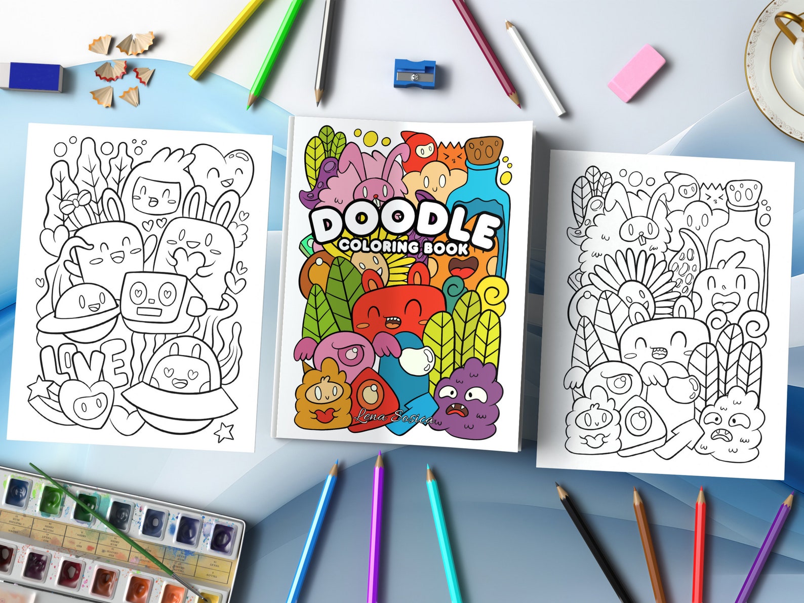 Doodle Coloring Book: Fun and Artistic Delights, Where Imaginations ...