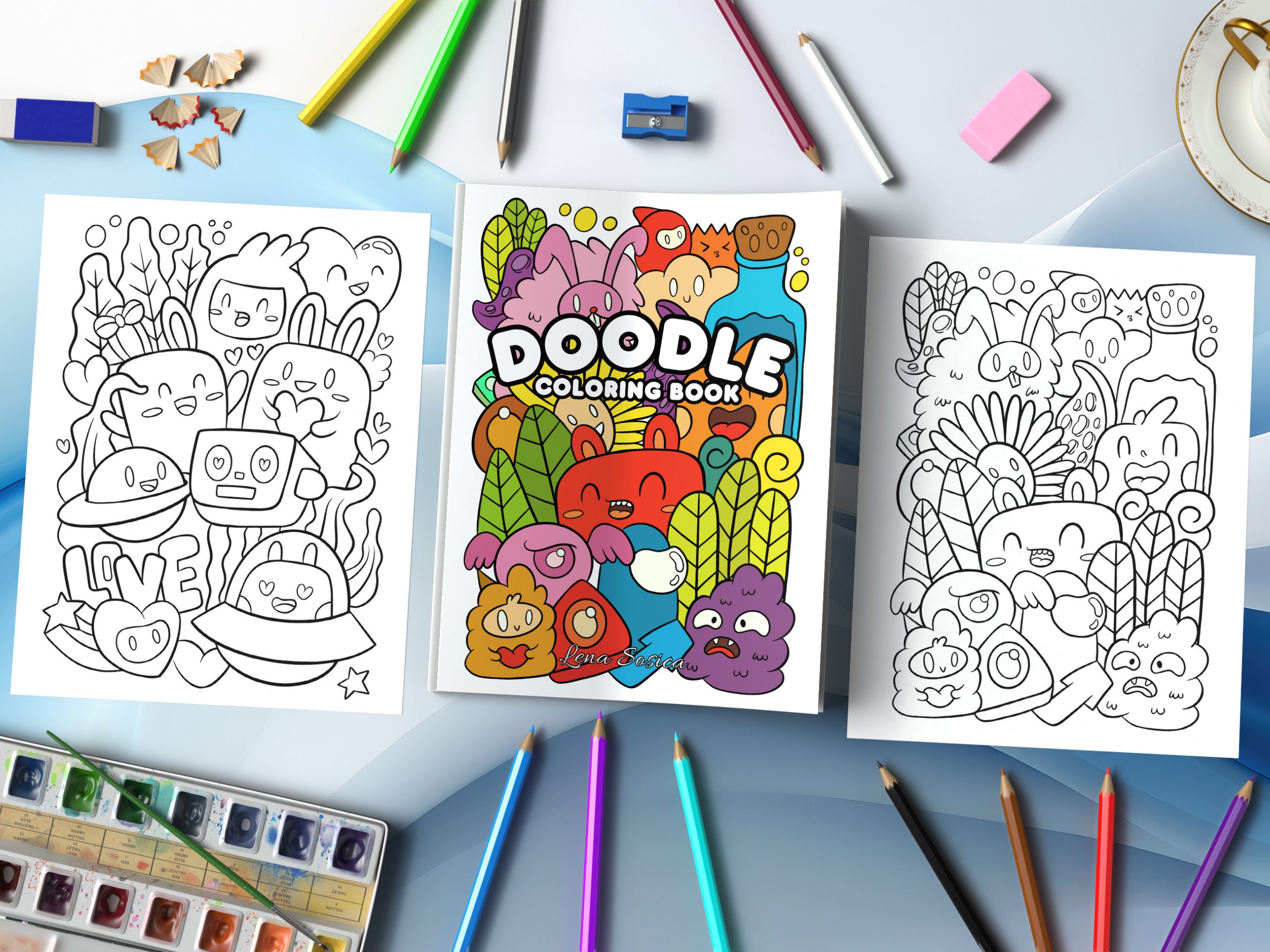 Doodle Coloring Book: Fun and Artistic Delights, Where Imaginations ...