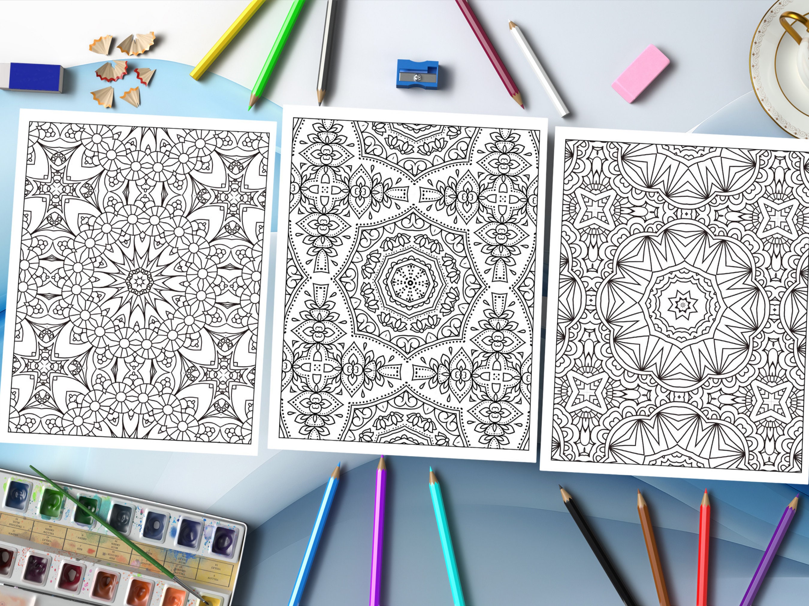 Intricate Mandalas Coloring Book: Mindful Creations for Stress Relief ...
