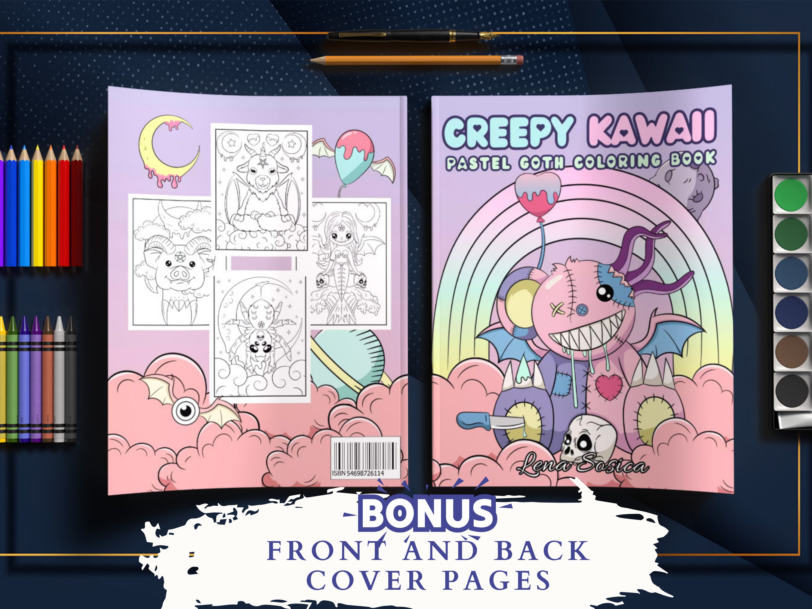 Creepy Kawaii Pastel Goth Coloring Book: Cute Horror Spooky - Etsy