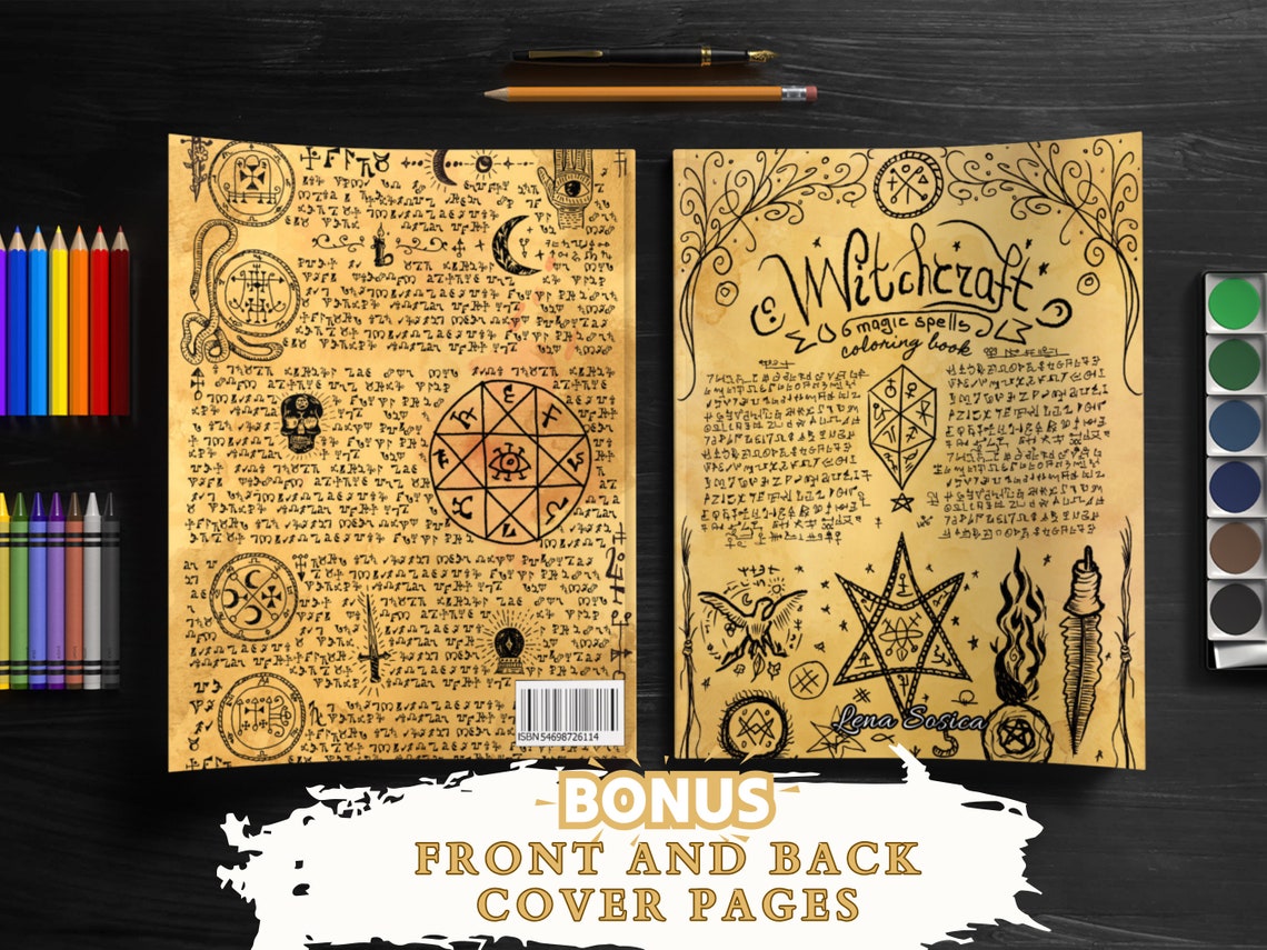 Witchcraft - Magic Spells Coloring Book: Dive Into the World of Witches ...