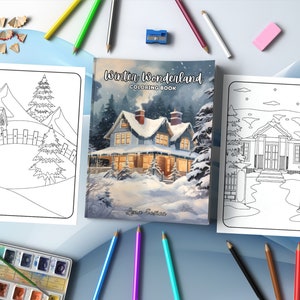 Winter Wonderland Coloring Book: A Whimsical Journey Through Snowy ...