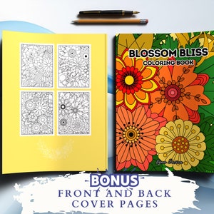 Blossom Bliss Coloring Book: Exploring Serenity Through Floral Artistry ...