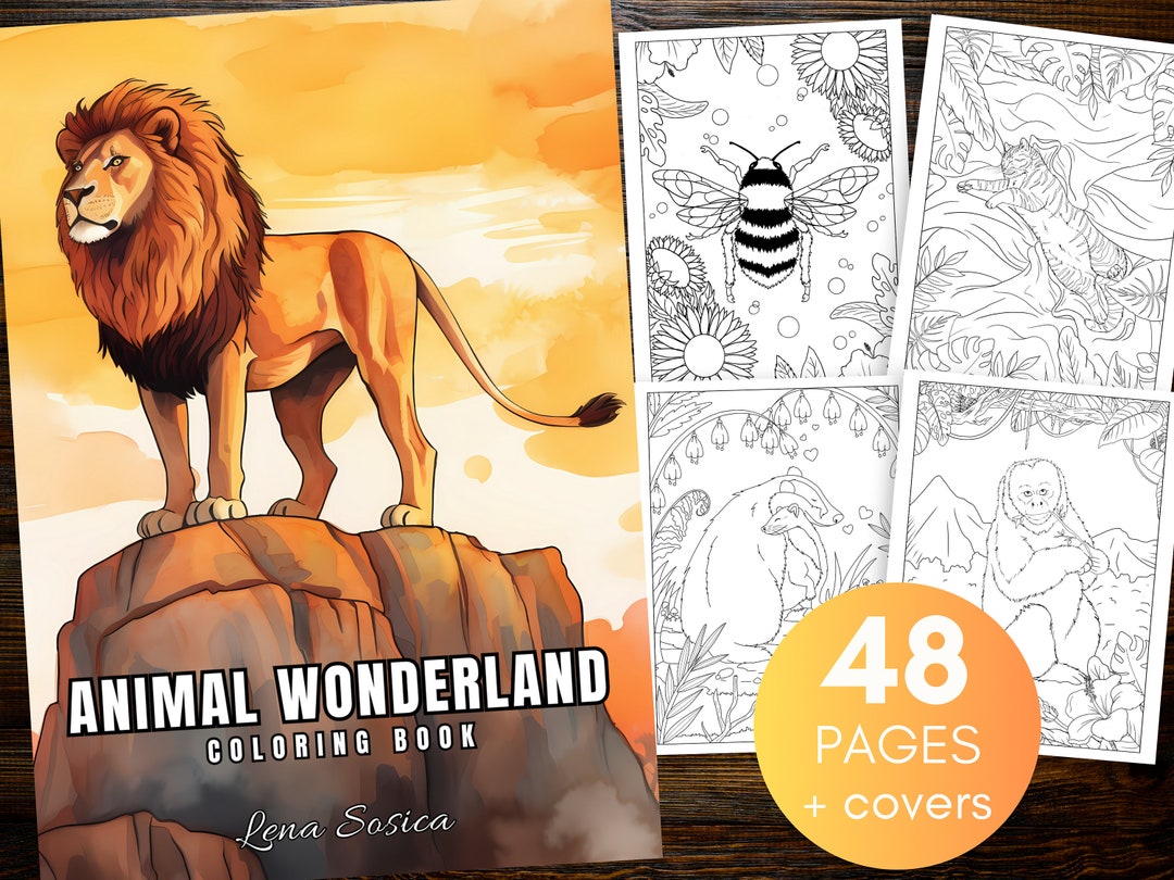 Animal Wonderland Coloring Book: Dive Into the Depths of Nature's ...
