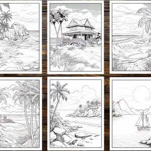 Beach Landscape Coloring Book: Discover the Beauty of Coastal Serenity ...