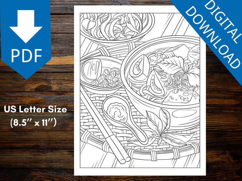Anime Food Coloring Book: Sushi, Ramen, Sweets (printable Pages) - Etsy