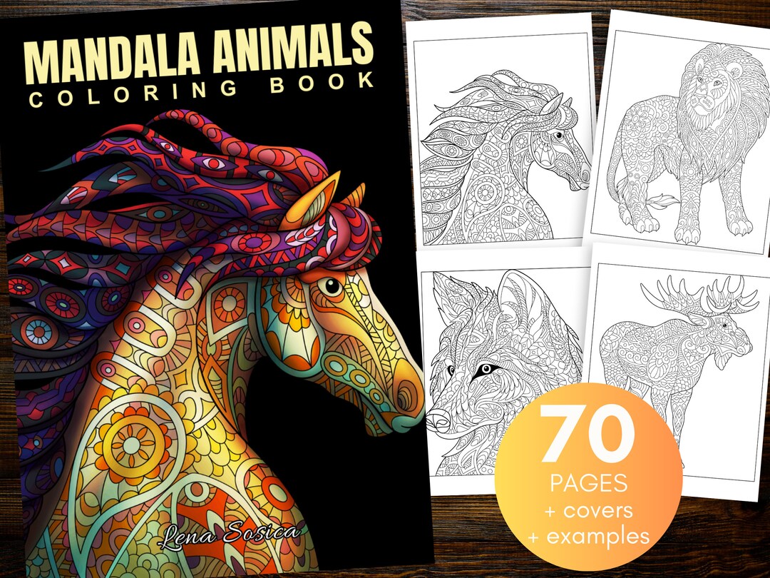 Mandala Animals Coloring Book: Relax and Find Peace With Mandala ...