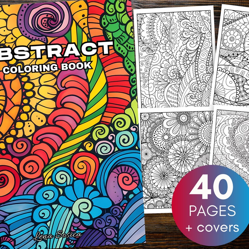 Abstract Art on Books - Etsy