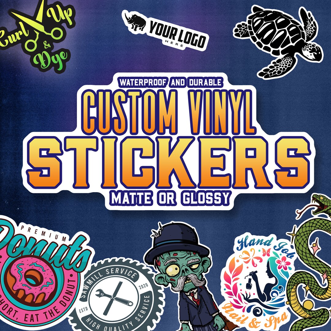Custom Vinyl Stickers-decals-labels - Your Image, Logo, Photo, Selfie ...