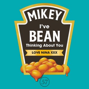 Personalized Baked Beans Label for 400g Can- Choose Your Name, Date and ...