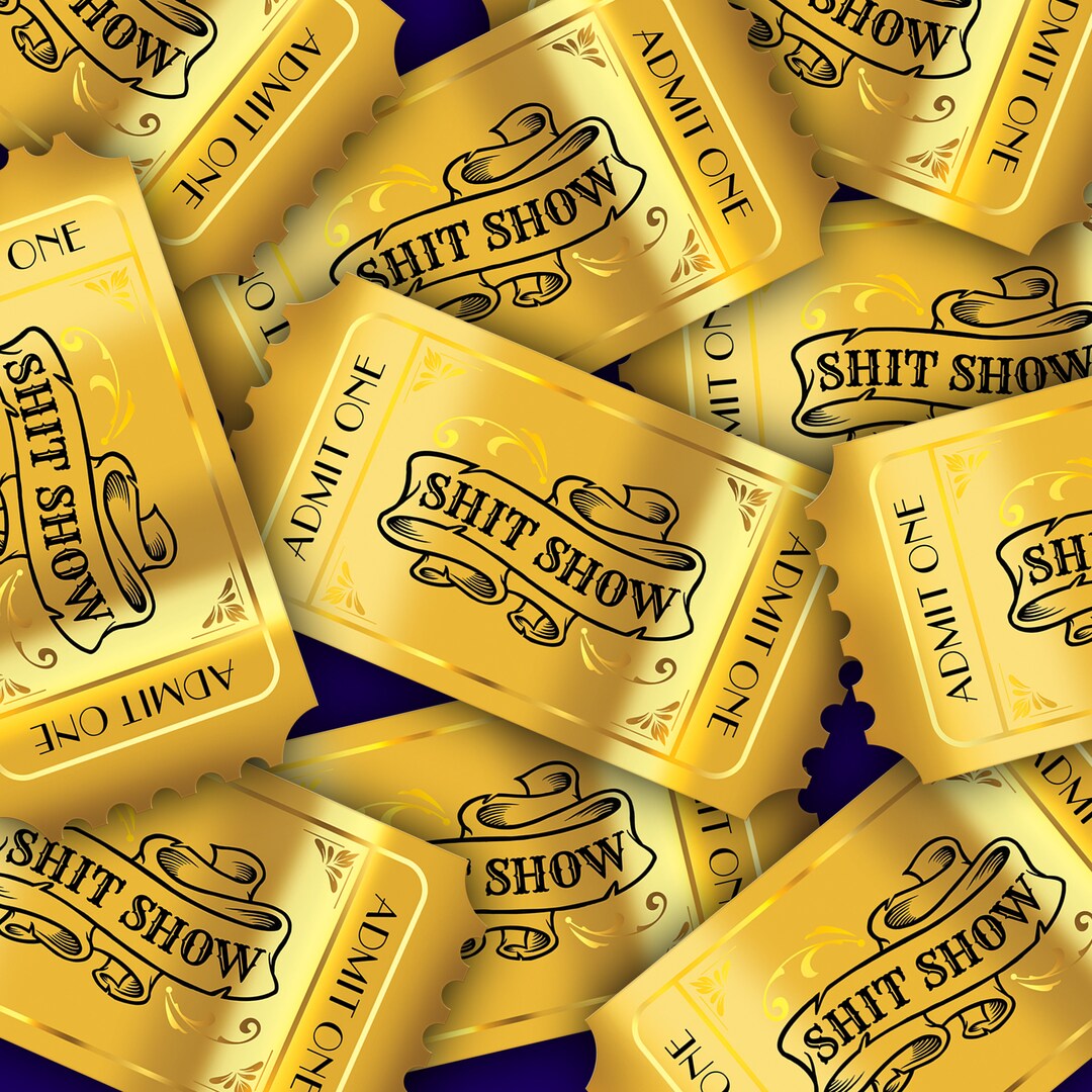 Welcome to the Shit Show Ticket Sticker - Golden/holographic Vinyl - Etsy