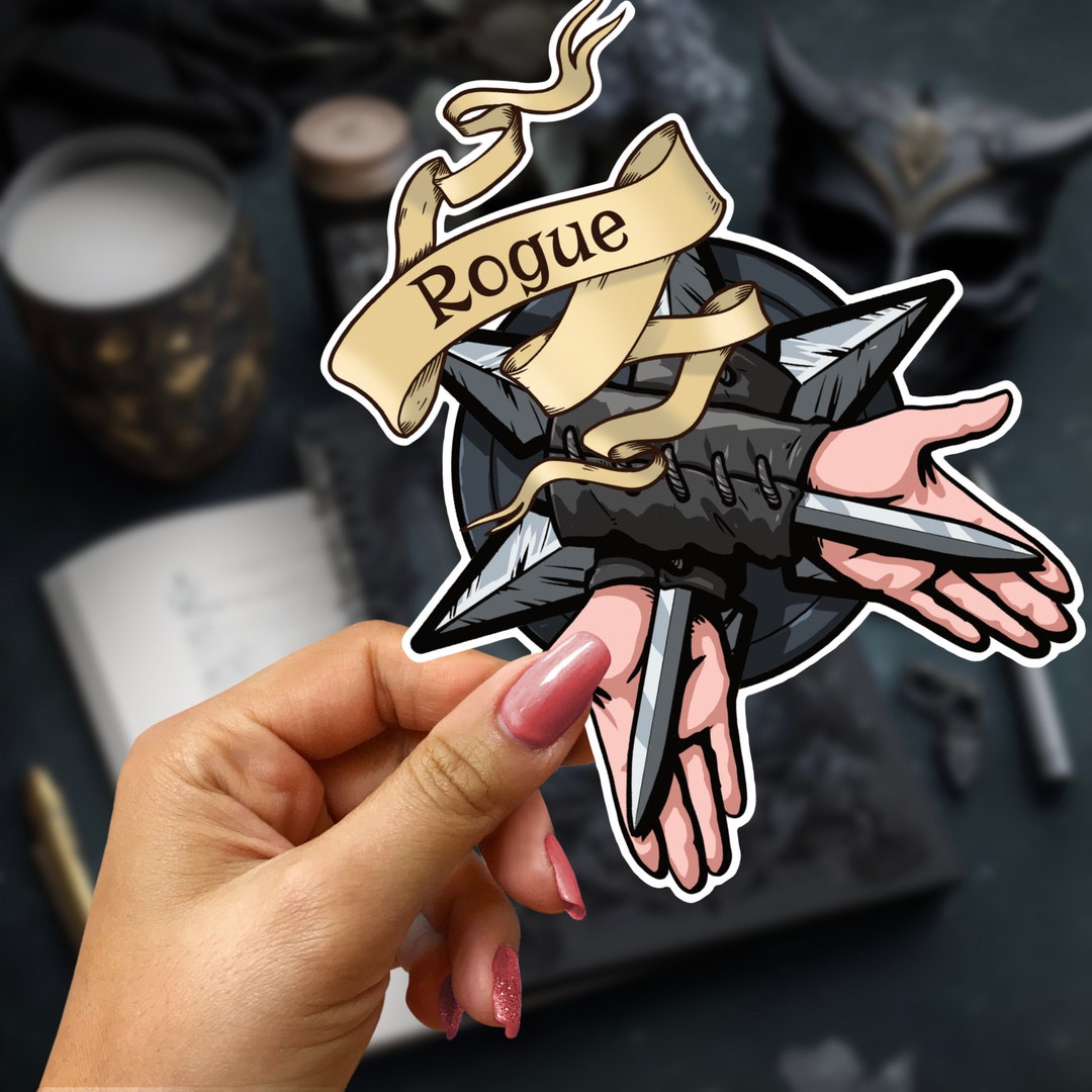 Rogue D&D Vinyl Sticker: Splash-proof Decal, Laptop Sticker - Etsy