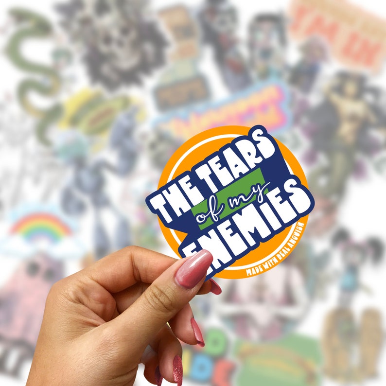 Tears of My Enemies Vinyl Sticker - Funny Laptop Decal - Etsy