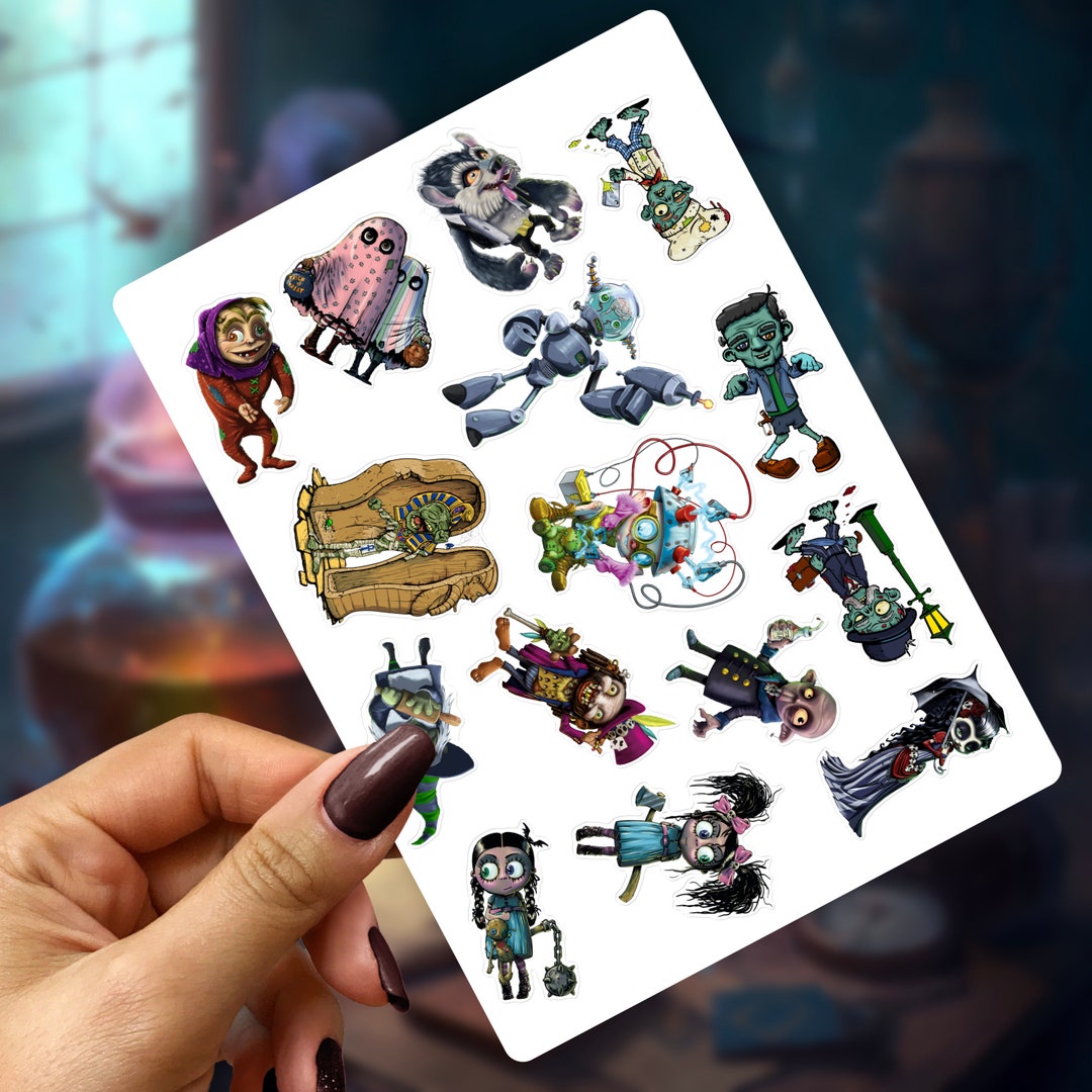 The Little Horrors Splash Proof Matte Vinyl Stickers Cute Horror ...