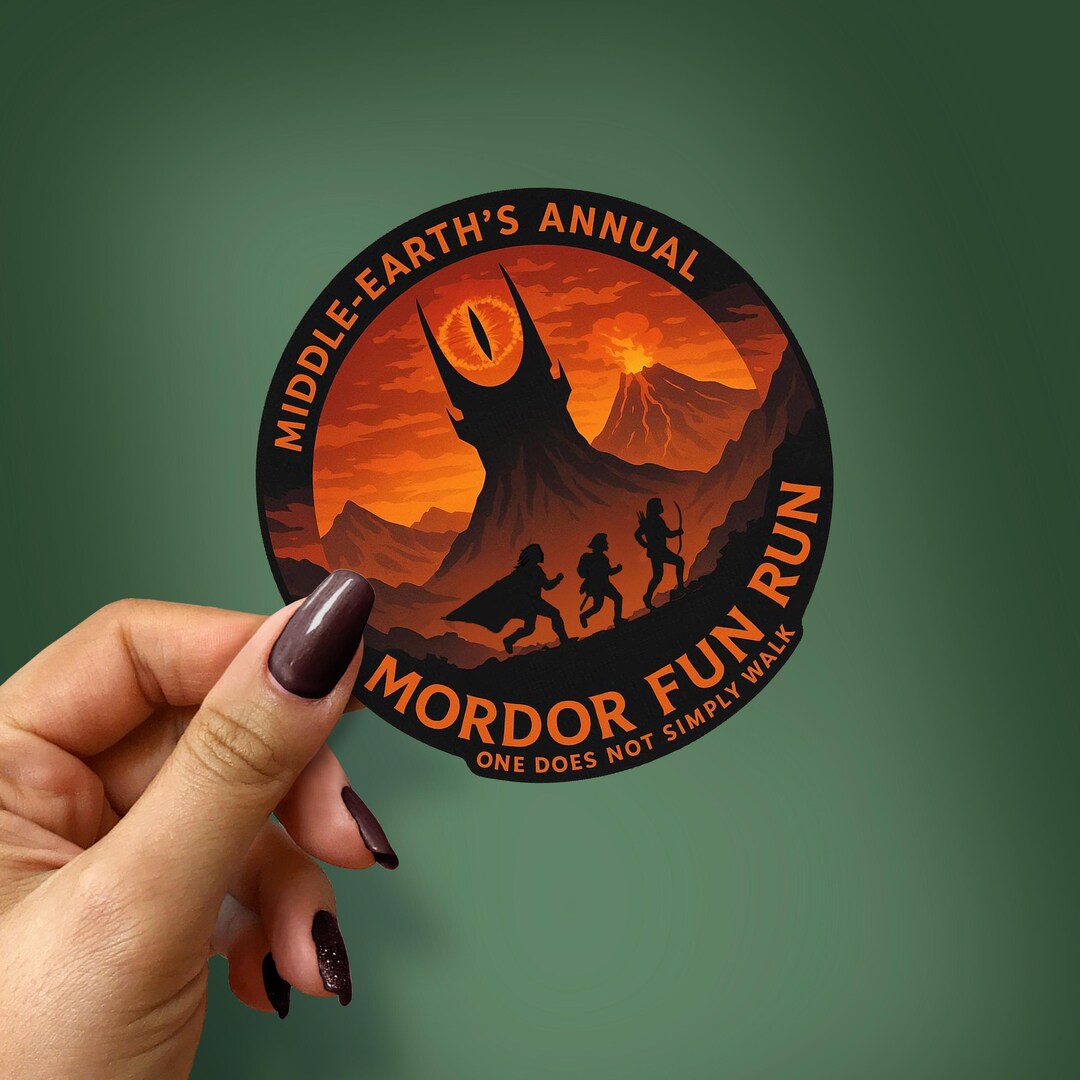 Mordor Fun Run Sticker: Lord of the Rings Vinyl Decal - Etsy