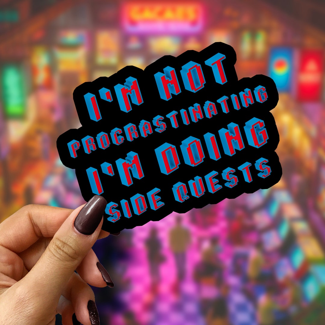 Side-quests Vinyl Sticker: Retro Gaming, Console, PC, Laptop - Etsy