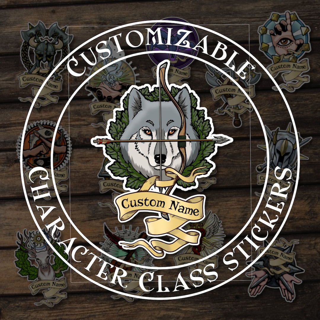 Customizable Character Class Emblems - Dungeons & Dragons Waterproof ...