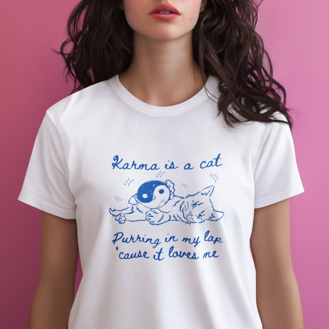 Karma is A Cat T Shirt for Concert, Lyric Merch, Karma Cat Tee for ...