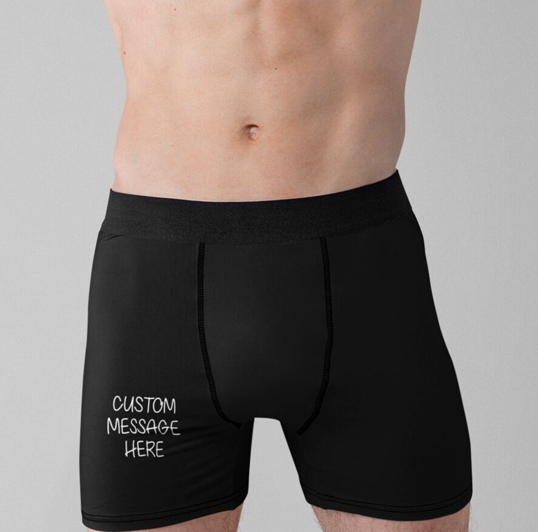 Personalised Custom Message Boxers - Funny Men's Underwear Boxer Shorts ...