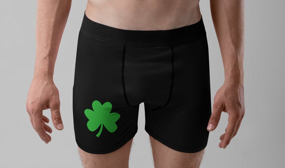 Shamrock Boxers - Front or Side - Funny Irish Men's Boxer Shorts ...