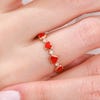 Red Heart Sterling Silver Ring - Gold Plated Adjustable Band - Etsy