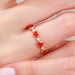 Red Heart Sterling Silver Ring - Gold Plated Adjustable Band - Etsy