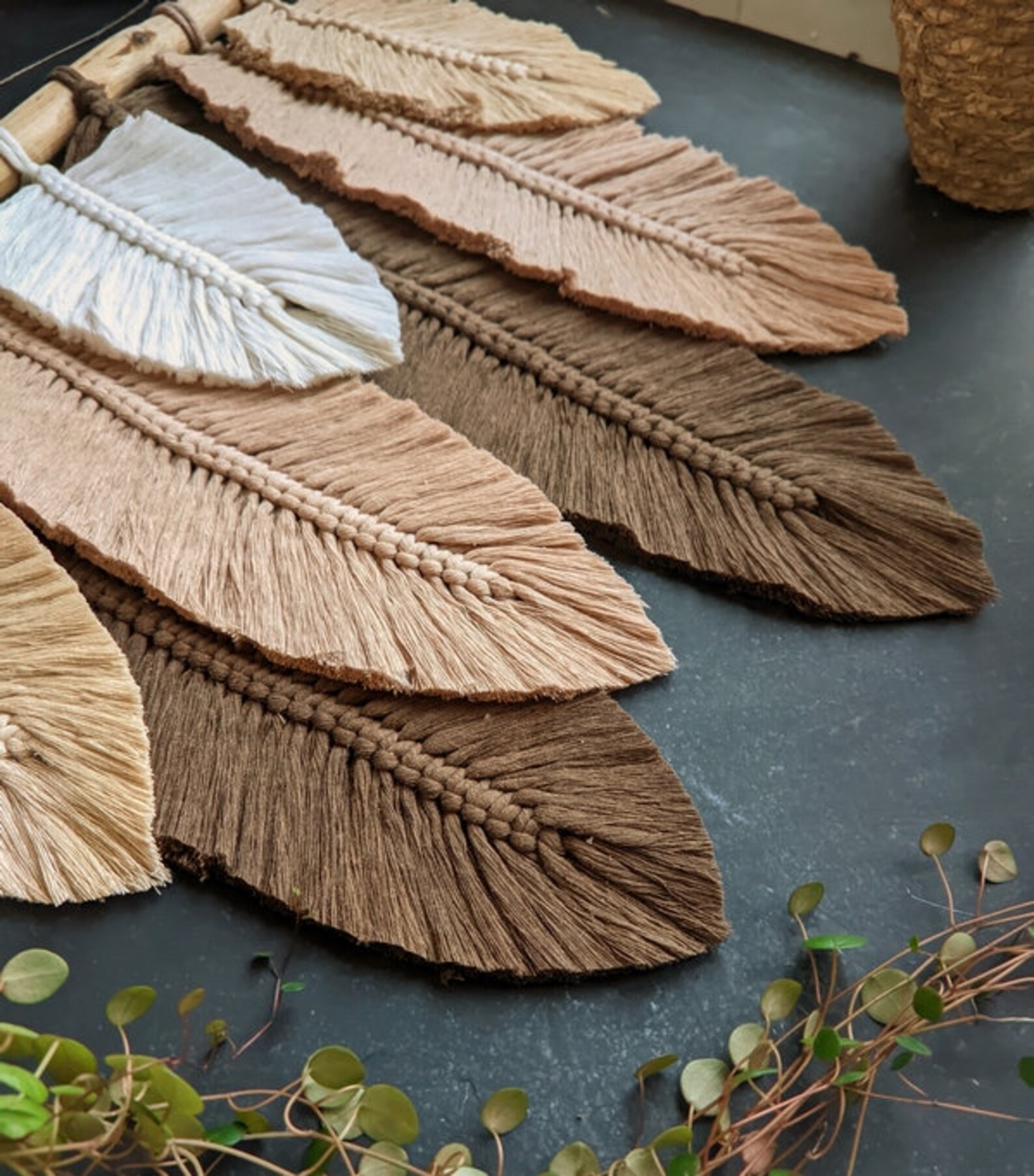 Falling Leaves Macrame Wall Hanging, Nursery Wall Hanging Leaves ...