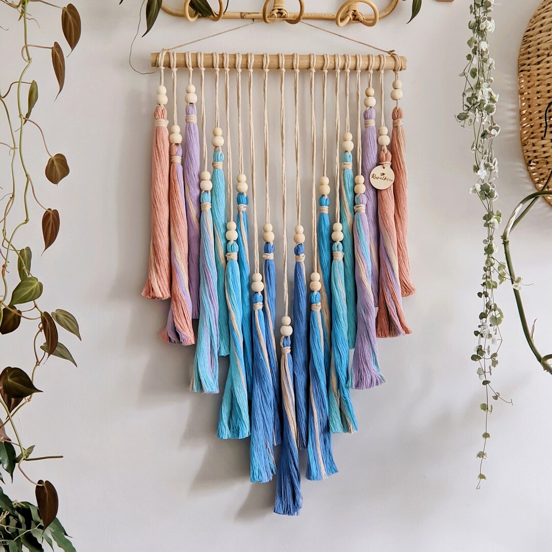 Boho Decorations for the Little Princess's Room, Rainbow Macrame With ...