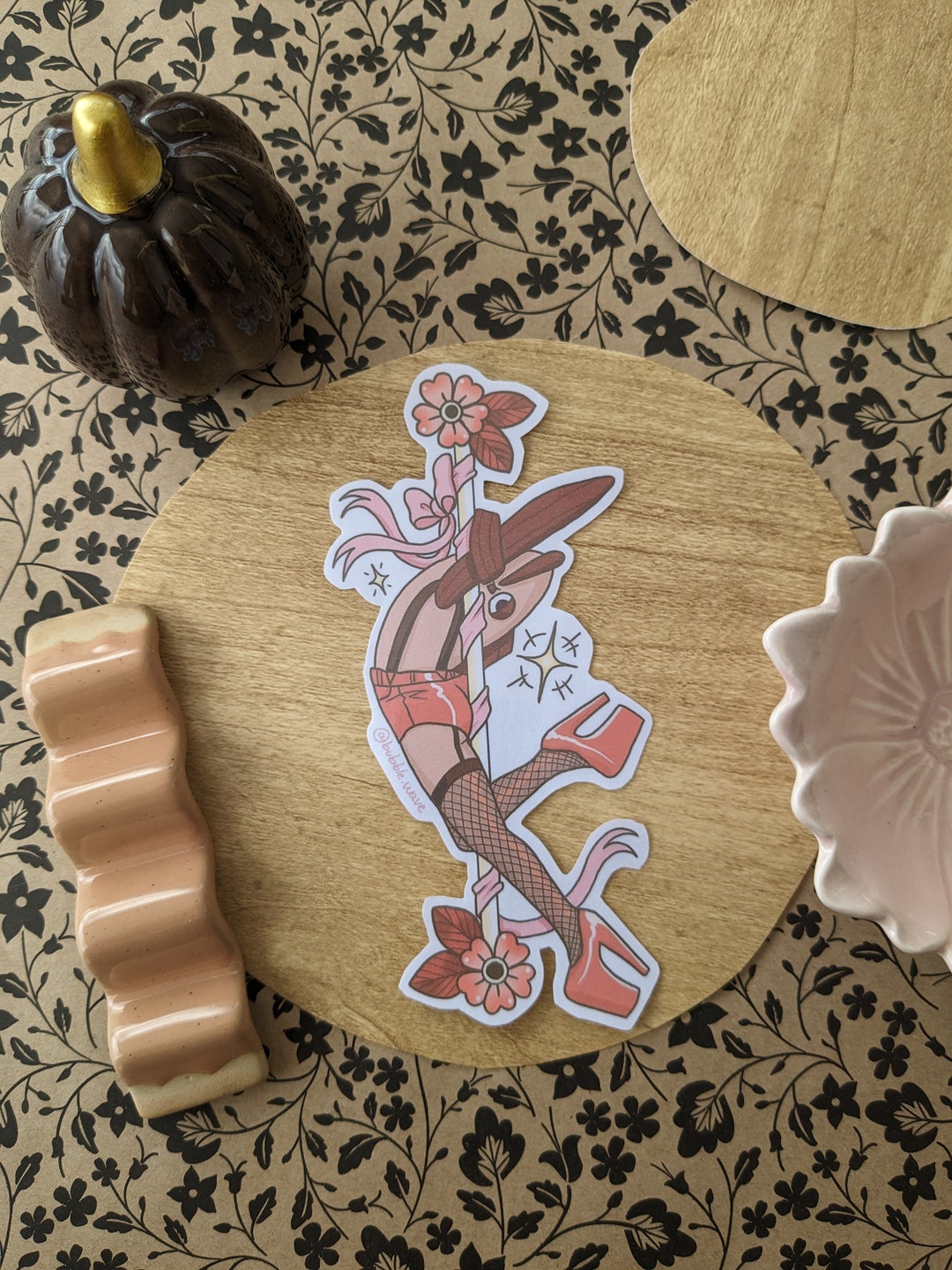 Bob the Fish and the Pole Sticker - Etsy