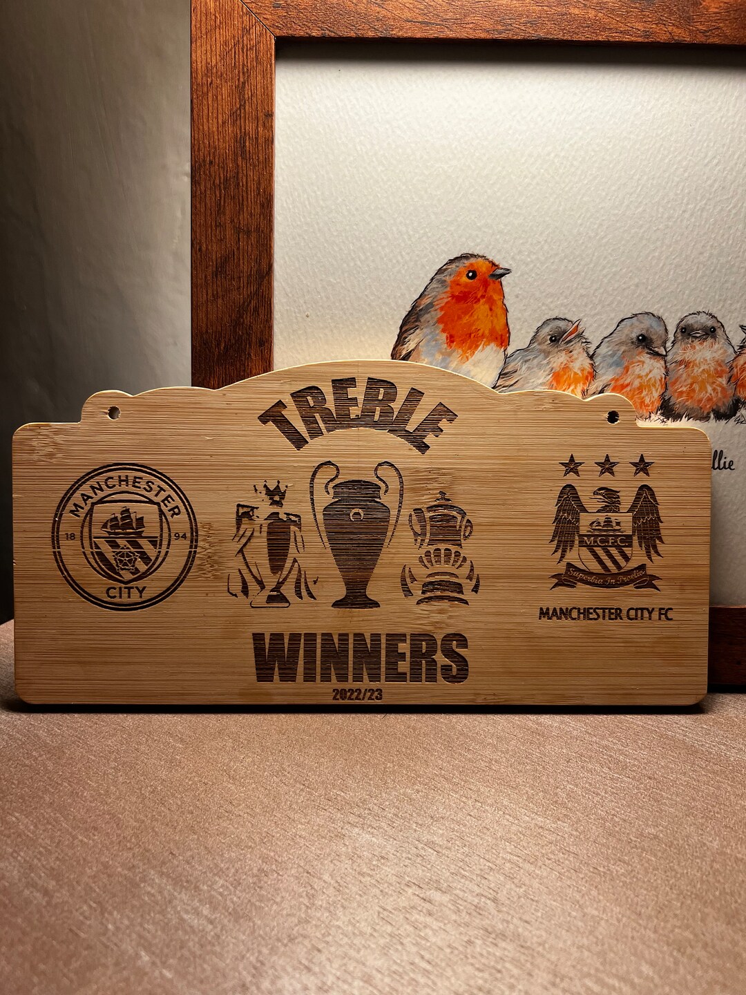 Man City Treble Winners Sign - Etsy Israel