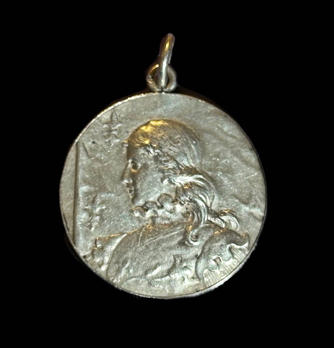 Antique France Joan of Arc Pendant/ Augis Charm/ Mazzoni/ French Charm ...