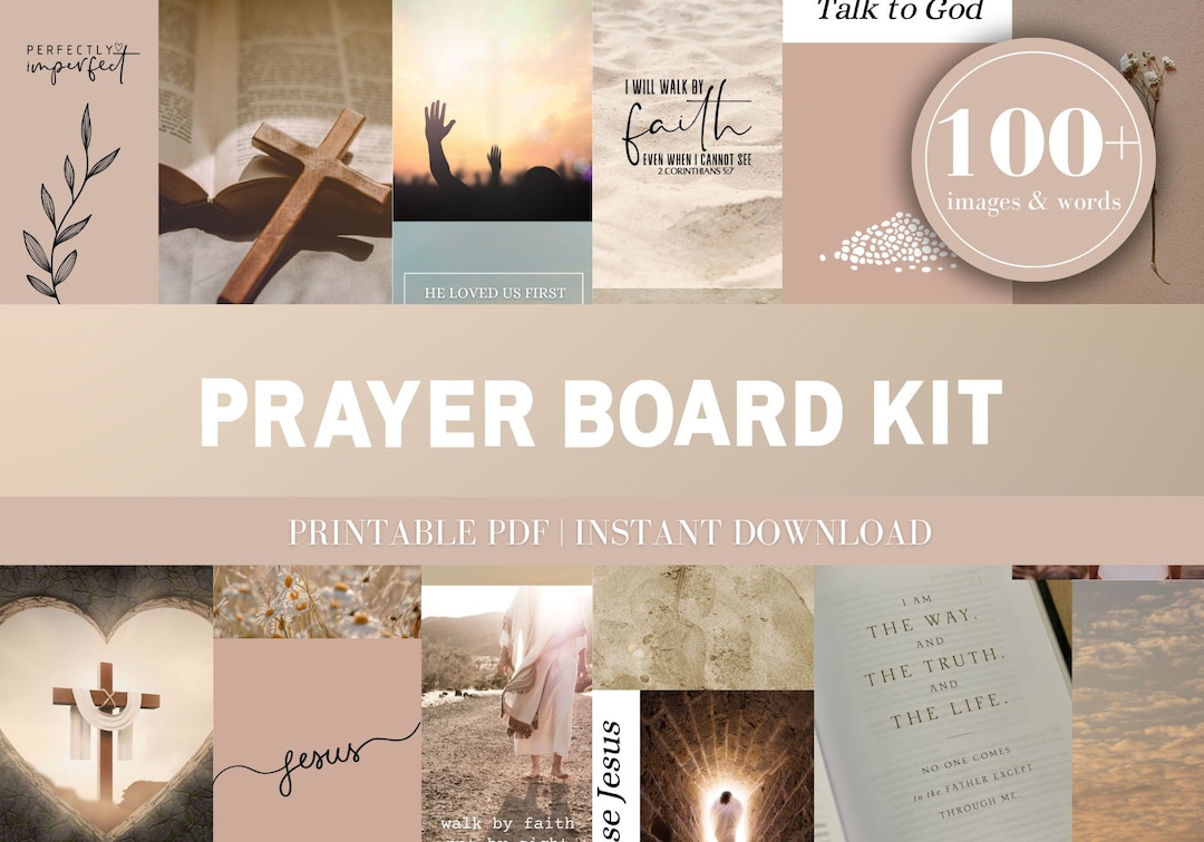 Printable Prayer Board Kit, Prayer Board Ideas, Daily Prayer Board ...