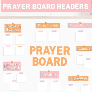 Prayer Board Headings Kit, Prayer Board Printable for Women, Family ...