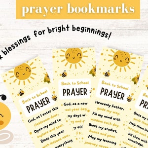 Back to School Bookmark Prayers, Back to School Prayers, Bookmark for ...