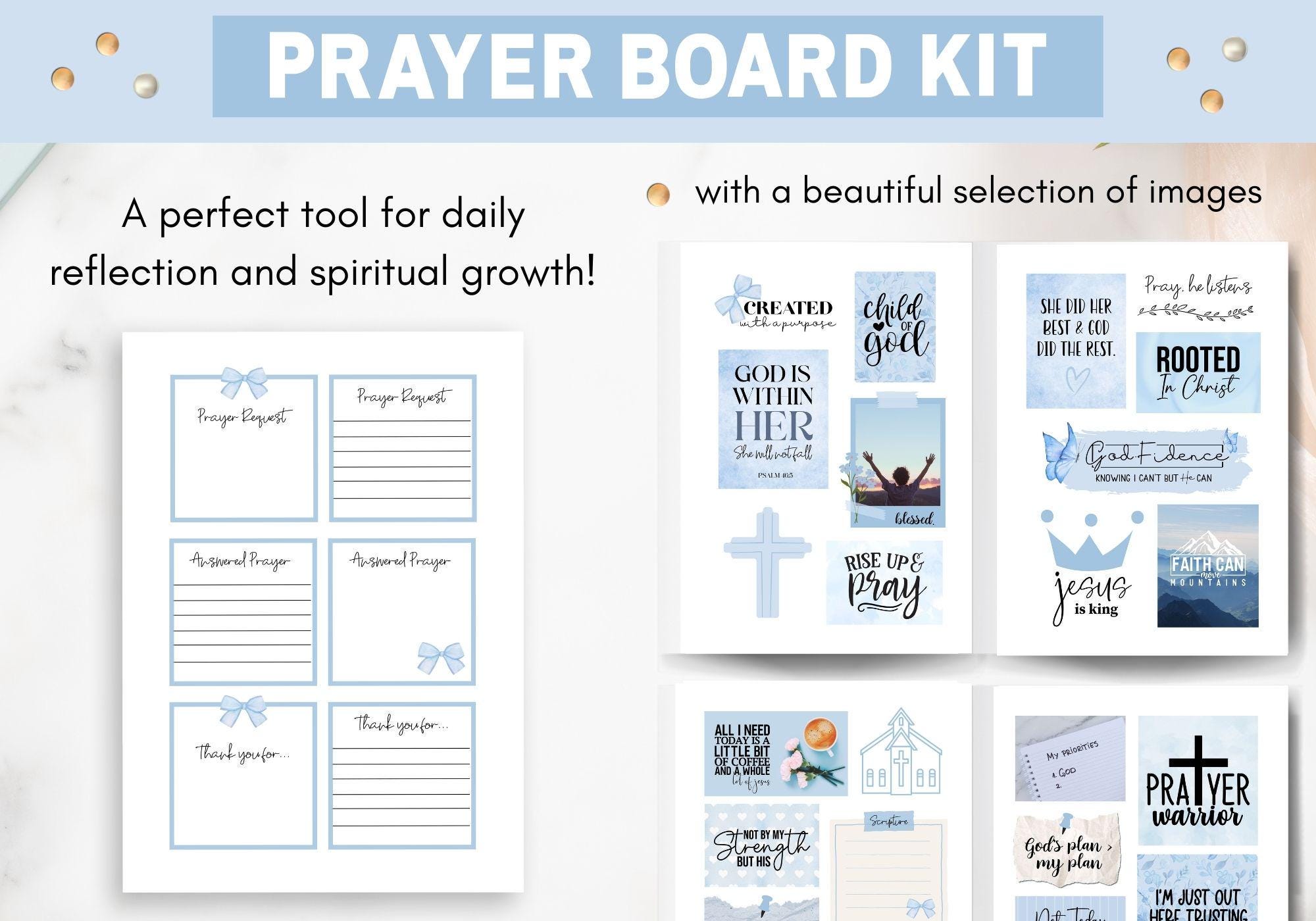 2026 Prayer Board Kit, Printable Women's Prayer Board, Prayer Request ...