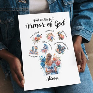 Personalized Armor of God Printable, Full Armor of God Wall Art ...