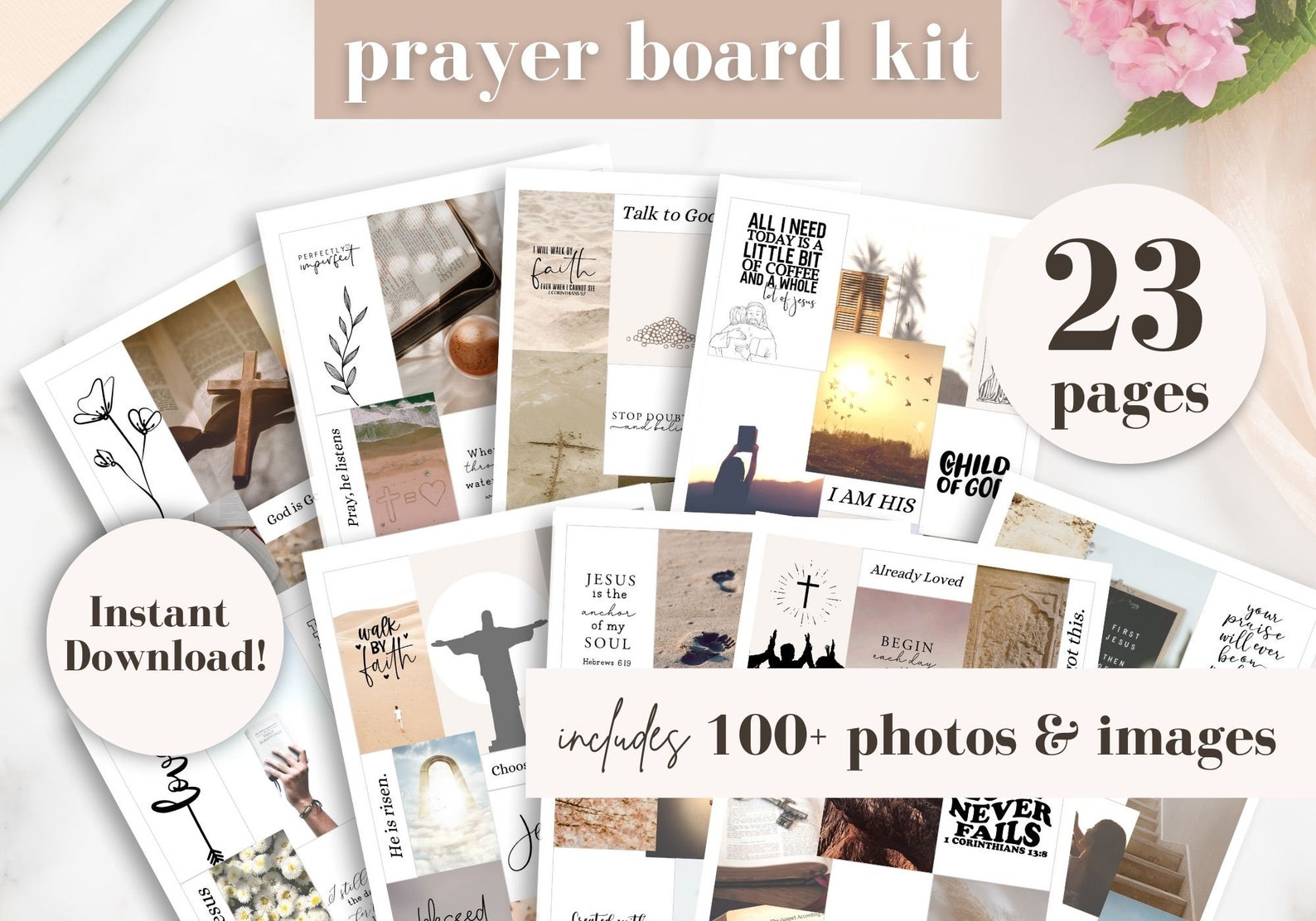 Prayer Board Printable Kit Prayer Board Ideas Daily Prayer - Etsy
