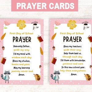 Back to School Prayer Cards, Back to School Prayers, Prayer Tag ...