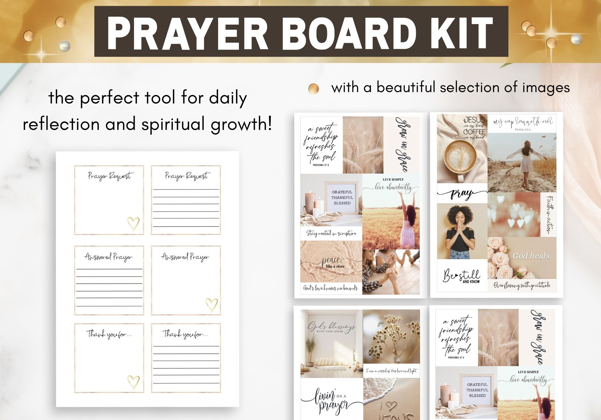 Prayer Board Kit 2026, Printable Prayer Board for Women, Prayer Request ...