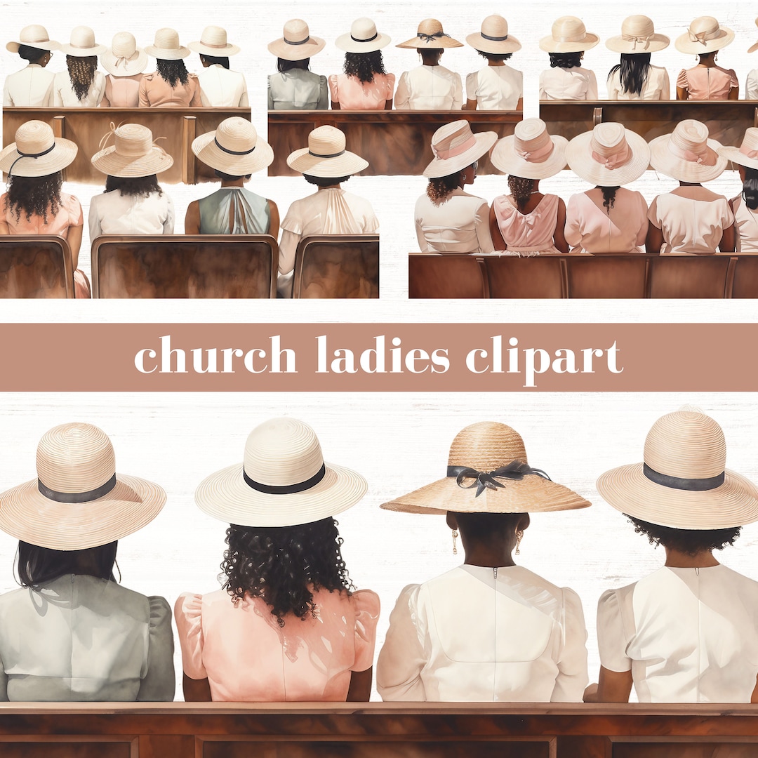 Church Ladies Clipart, Black Women PNG, Christian PNG, Church Lady Clipart, Praying Sisters Pngs ...