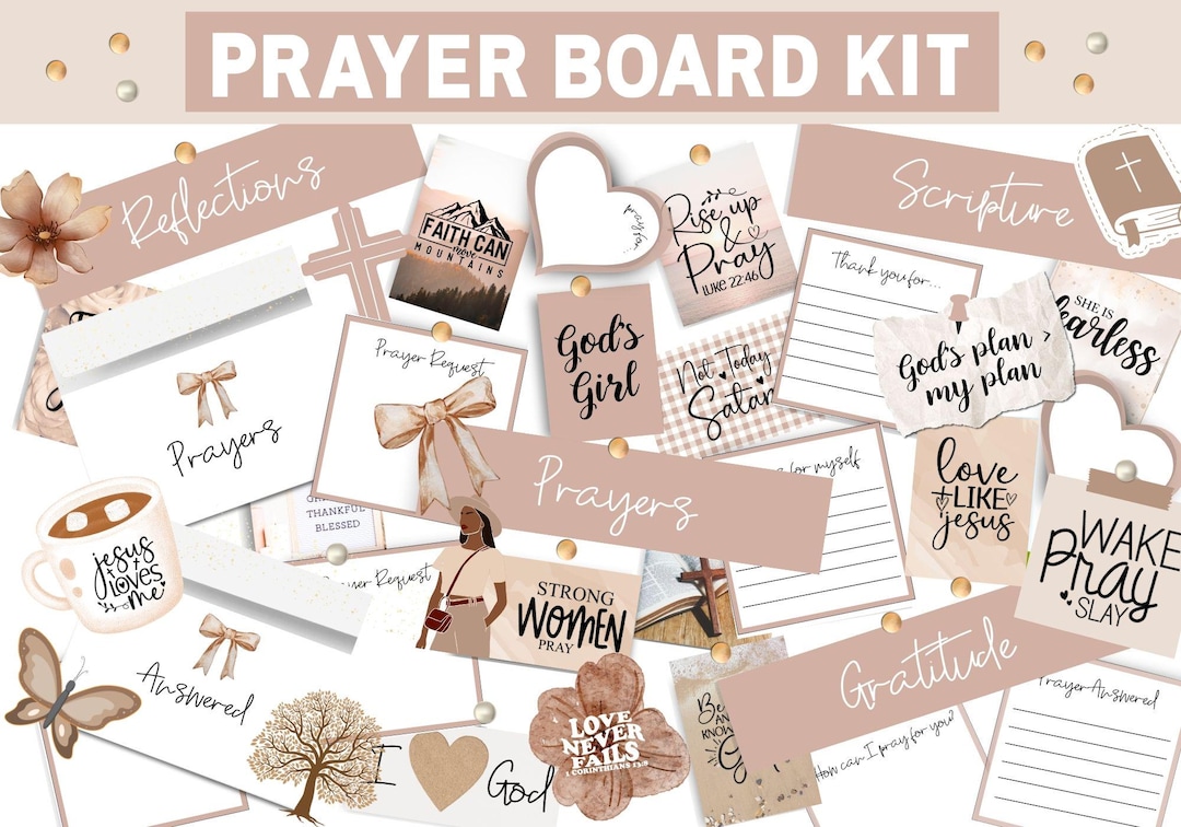Prayer Board Kit 2026, Printable Prayer Board Party Kit, Prayer ...