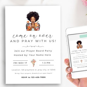 Prayer Board Party Invitation, Prayer Party Invite, Prayer Board ...