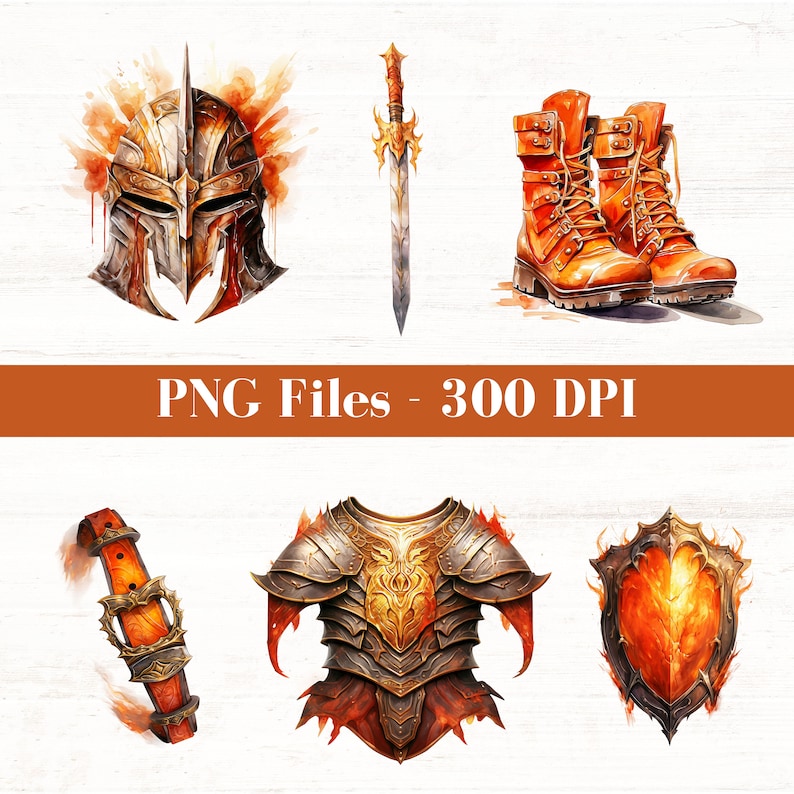 Armor of God Clip Art Full Armor of God Pngs Ephesians 6 - Etsy