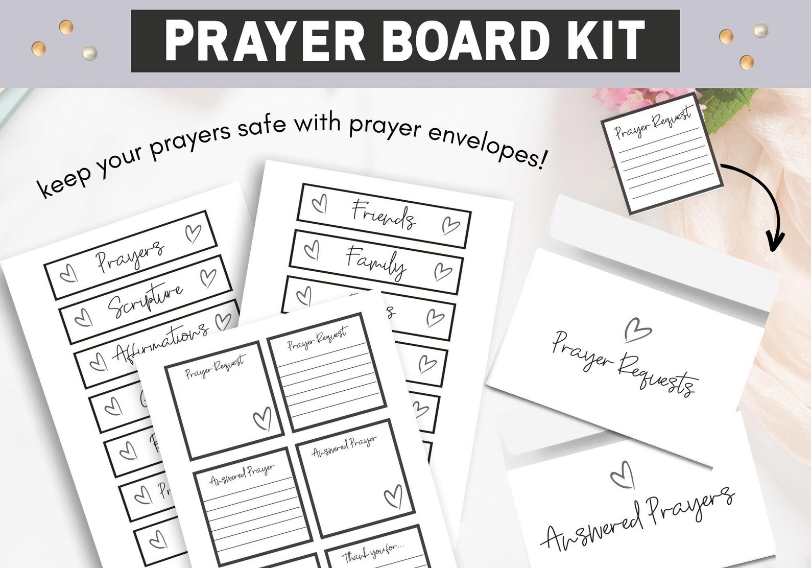 Prayer Board Kit 2026, Printable Prayer Board Stater Kit, Prayer ...