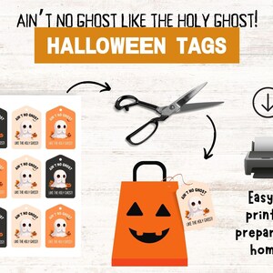 Christian Halloween Tags, Kids Halloween Labels, Kids Church Candy Tag ...