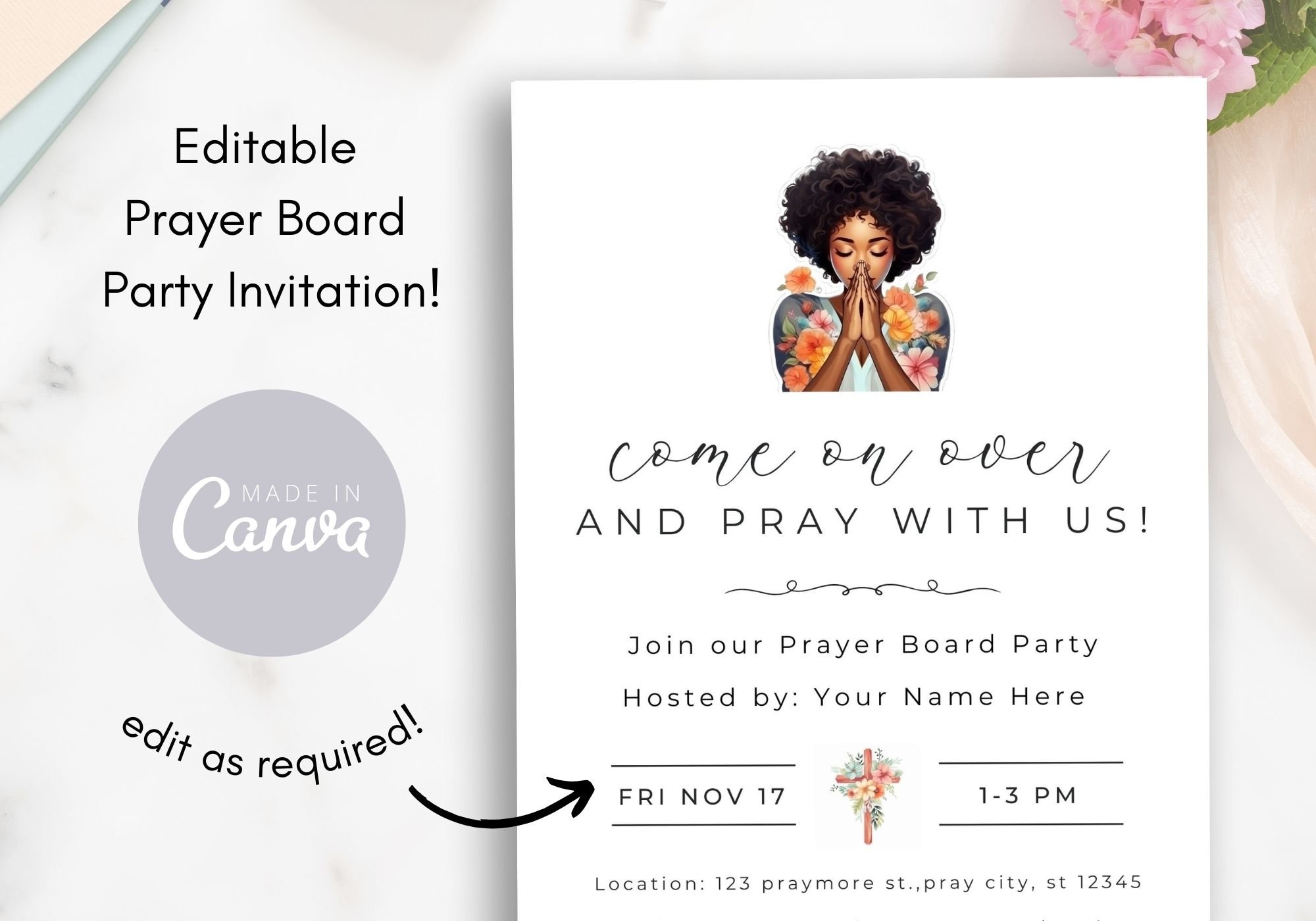 Prayer Board Party Invitation, Prayer Party Invite, Prayer Board ...