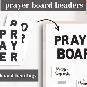 Prayer Board Printable, Daily Prayer Board, Prayer Board Headings ...