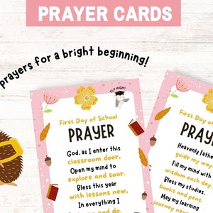 Back to School Prayer Cards, Back to School Prayers, Prayer Tag ...