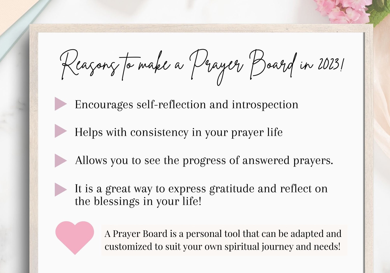Prayer Board Kit Printable Daily Prayer Board Pink Prayer - Etsy