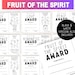 Fruit of the Spirit Awards, Printable Fruit of the Spirit Certificate ...
